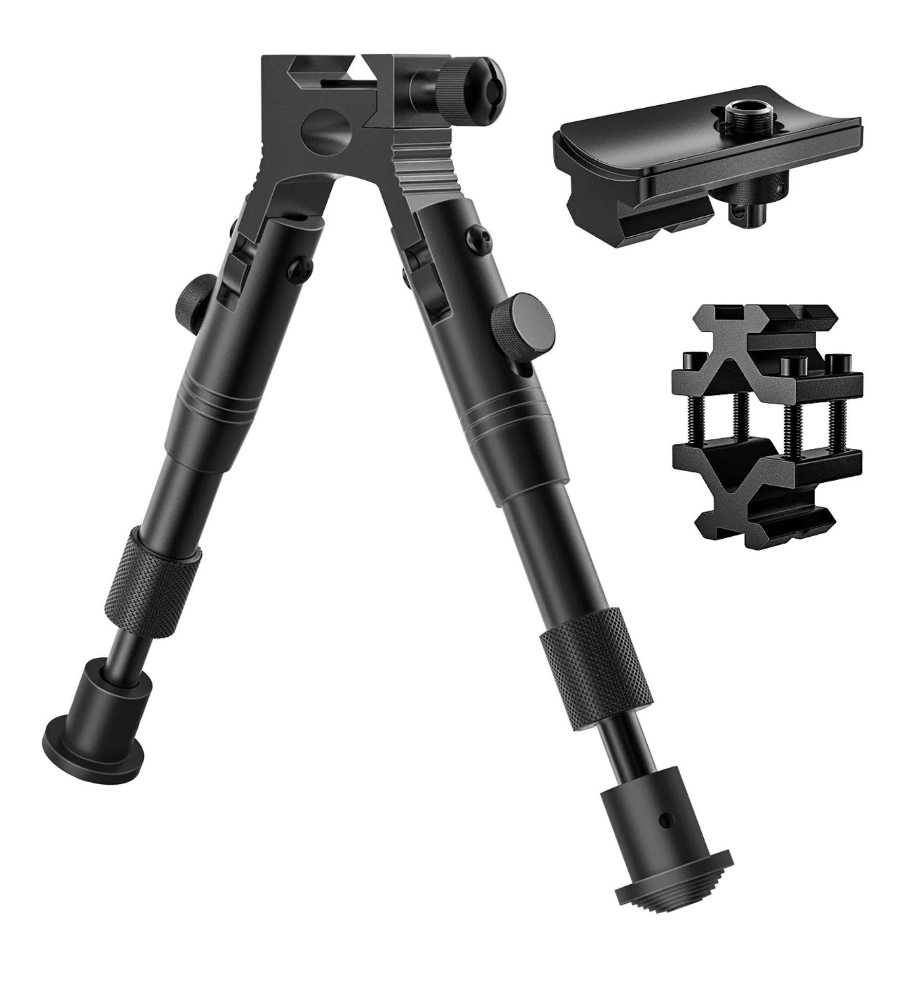 CVLIFE Picatinny Bipod with Barrel Clamp Adapter & Picatinny Swivel Co ...